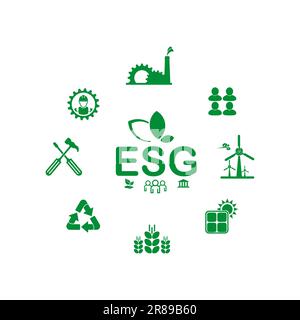 esg icons on white background Stock Photo - Alamy