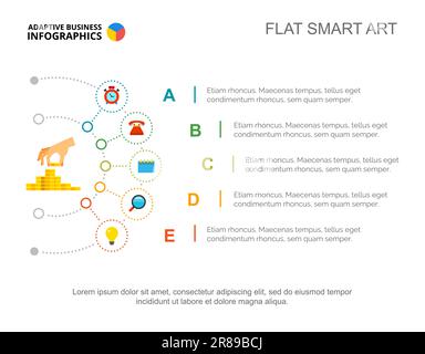 Five phases process chart template for presentation Stock Vector Image ...