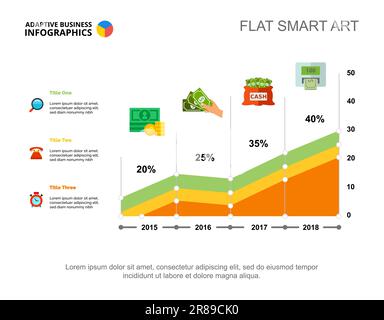 Three Business Area Charts Slide Template Stock Vector Image & Art - Alamy