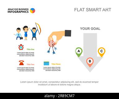 Three points project process chart template for presentation Stock Vector Image & Art - Alamy