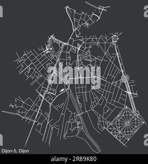 Street roads map of the DIJON-2 CANTON, DIJON Stock Vector Image & Art ...