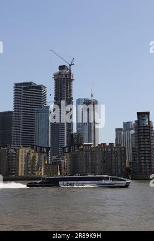 Tower 1 of Consort Place under construction London Docklands UK June ...