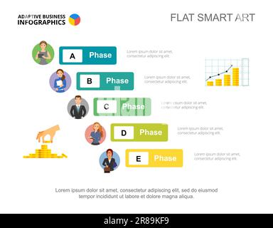 Five Phases Chart Slide Template Stock Vector Image & Art - Alamy