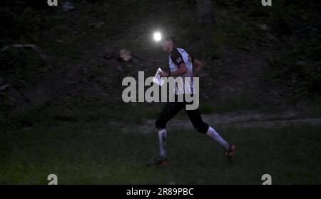 Emil Auselius of Bredaryds SOK 1 competes in the Jukola relay of the ...