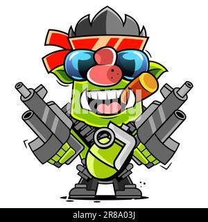 Angry magician with magic weapon. Fairytale old man character isolated ...