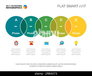Five phases process chart template for presentation Stock Vector Image ...