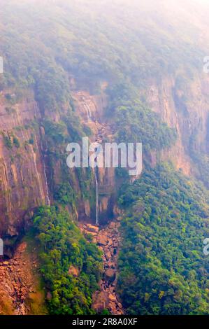 Wah Kaba Falls, Cherrapunji, Meghalaya, India May 2019- Wakaba is a ...