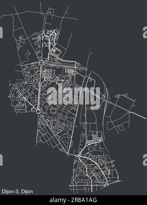 Street roads map of the DIJON-2 CANTON, DIJON Stock Vector Image & Art ...