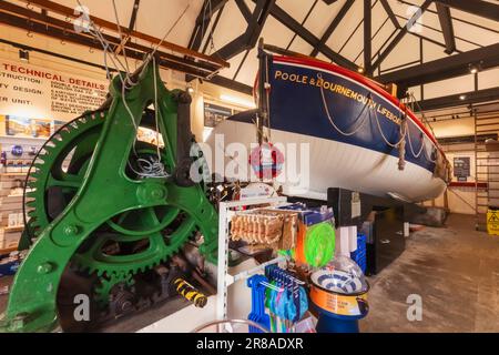 England, Dorset, Poole, Lifeboat Museum, Interior View of Historic ...