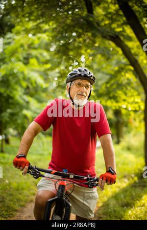Man having cardio at forest Stock Photo - Alamy