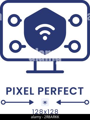 Antivirus black solid desktop icon Stock Vector Image & Art - Alamy