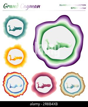 Grand Cayman Island map logo / icon Stock Vector Image & Art - Alamy