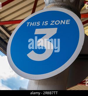 Grantham Train Station – Zone Indication sign to show the numbered zone ...