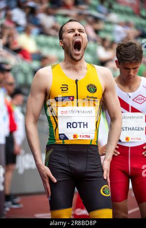Thomas Arne Roth competing in the men’s 800m race at the Oslo Bislett ...