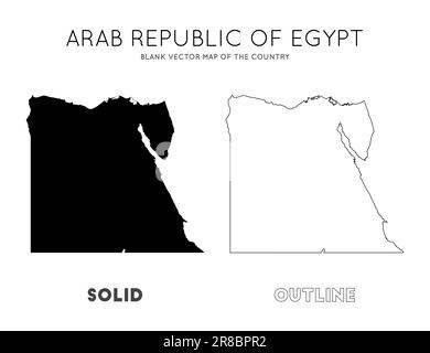 Egypt high detailed map Cairo, geography graphic country, africa border ...