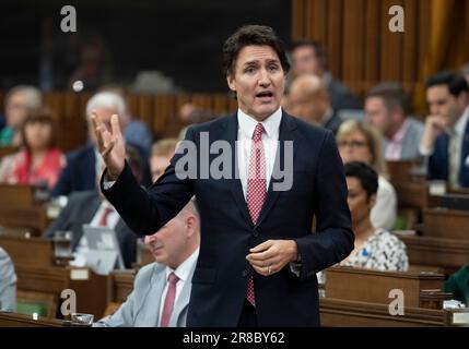 Prime Minister Justin Trudeau rises during Question Period, Wednesday ...