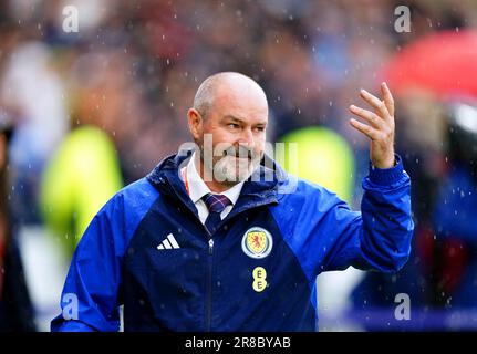Scotland manager Steve Clarke ahead of during the World Cup European ...