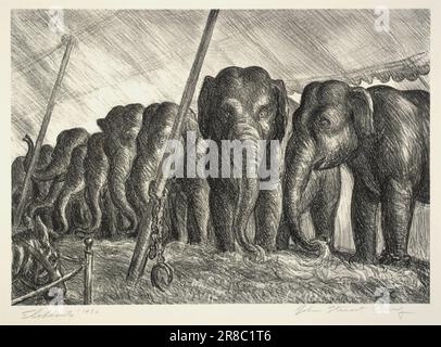 Circus Elephants 1936 by John Steuart Curry Stock Photo - Alamy