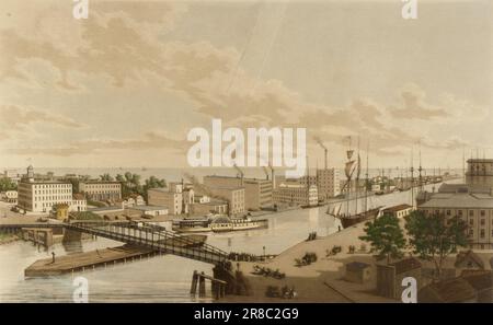 Rush Street Bridge Chicago 1861 Stock Photo - Alamy