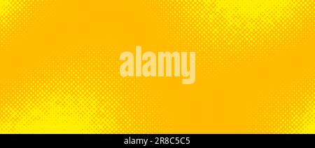 Yellow halftone background. Retro comic grain pixel texture. Pixelated ...
