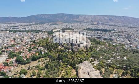 Beautiful aerial views of the Parthenon in Athens Greece Stock Photo ...
