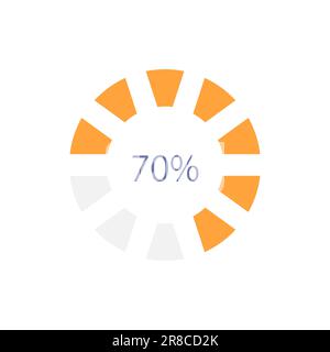 Segmented circular loading bar infographic chart design template for dark theme Stock Vector ...