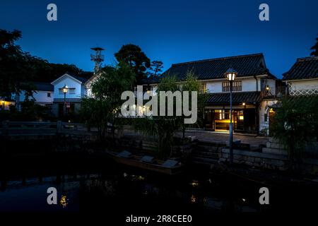 Night time view of Kurashiki, Okayama Japan Stock Photo - Alamy