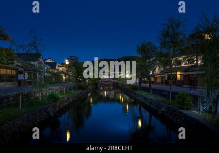 Night time view of Kurashiki, Okayama Japan Stock Photo - Alamy