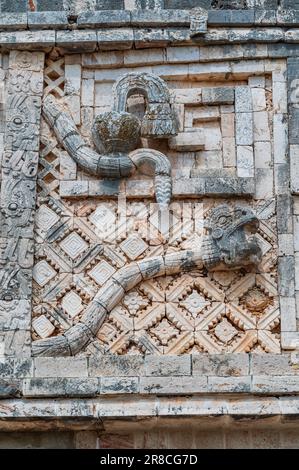 Maya Bas Reliefs representing Gods and Snakes in the Unesco World ...