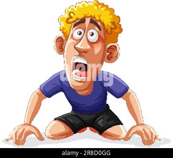 Exhausted Runner Cartoon Character illustration Stock Vector Image ...