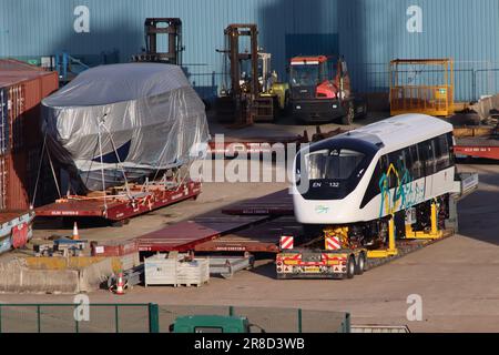 Alstom Innovia 300 unit, number EN 132-8 part of a consignment bound ...