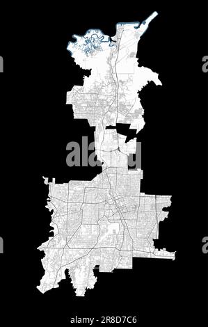 Vector map of Medan, Indonesia. Urban city road map poster illustration ...