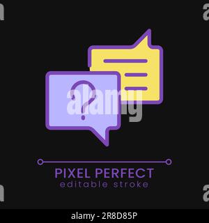 Asking question pixel perfect RGB color icon Stock Vector Image & Art ...