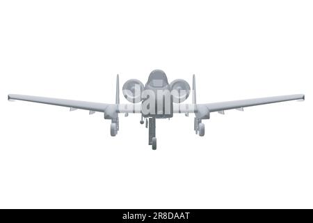 Polygonal Combat aircraft in isolate on a white background. Modern ...