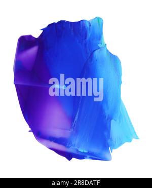 Light blue and purple paint samples on white background, top view Stock ...