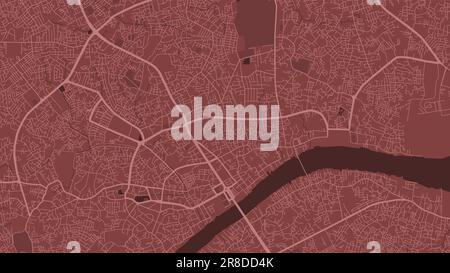 Palembang map. Detailed map of Palembang city administrative area ...