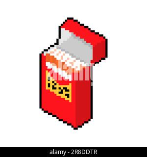 Pack of cigarettes pixel art set. 8 bit pixelated Vector illustration ...
