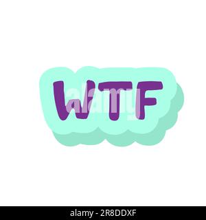 Wtf speech bubble cloud, scream and shout. Vector wtf bubble speech ...