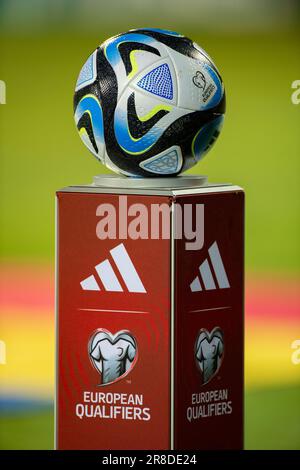 Official European Qualifiers ball for Euro 2024 during UEFA Euro 2024 ...