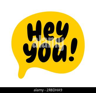 Hey love vector lettering quote. Slogan for Valentine's day. Hand drawn ...