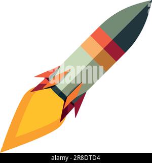 Flying spaceship symbolizes progress in space Stock Vector Image & Art ...