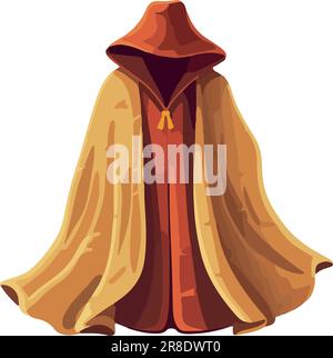 Velvet cloak icon cartoon vector. Vampire hero. Back mantle Stock ...
