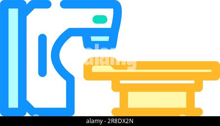 radiation therapy machine nuclear energy line icon vector illustration ...