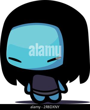 cute green kawaii chibi cartoon character Stock Vector Image & Art - Alamy