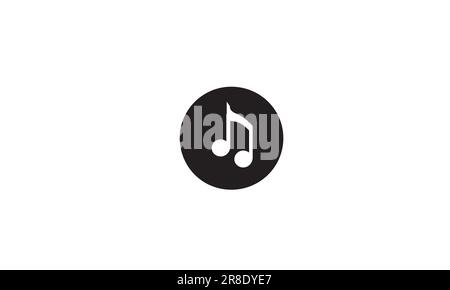 Music logo black simple flat icon on white background Stock Vector ...