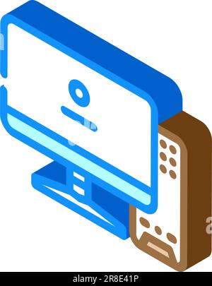 desktop gaming pc isometric icon vector illustration Stock Vector Image ...