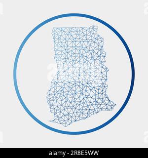 Network map of Ghana. Country digital connections map. Technology ...