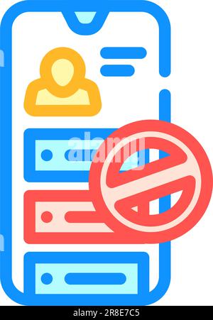 file deny icon color illustration Stock Vector Image & Art - Alamy