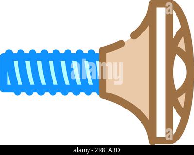 knobs pull hardware furniture fitting color icon vector illustration ...