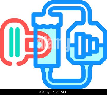 pressurized water reactor nuclear energy color icon vector illustration ...
